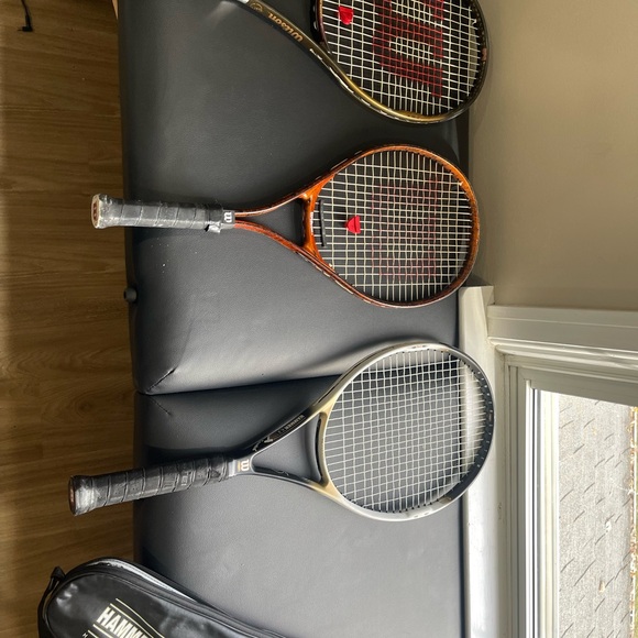 Wilson | Other | Wilson Black And Gold Tennis Racket Covers | Poshmark
